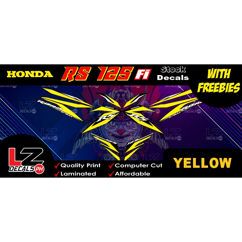 Honda RS 125 Fi Stock Decals / Stickers | Shopee Philippines
