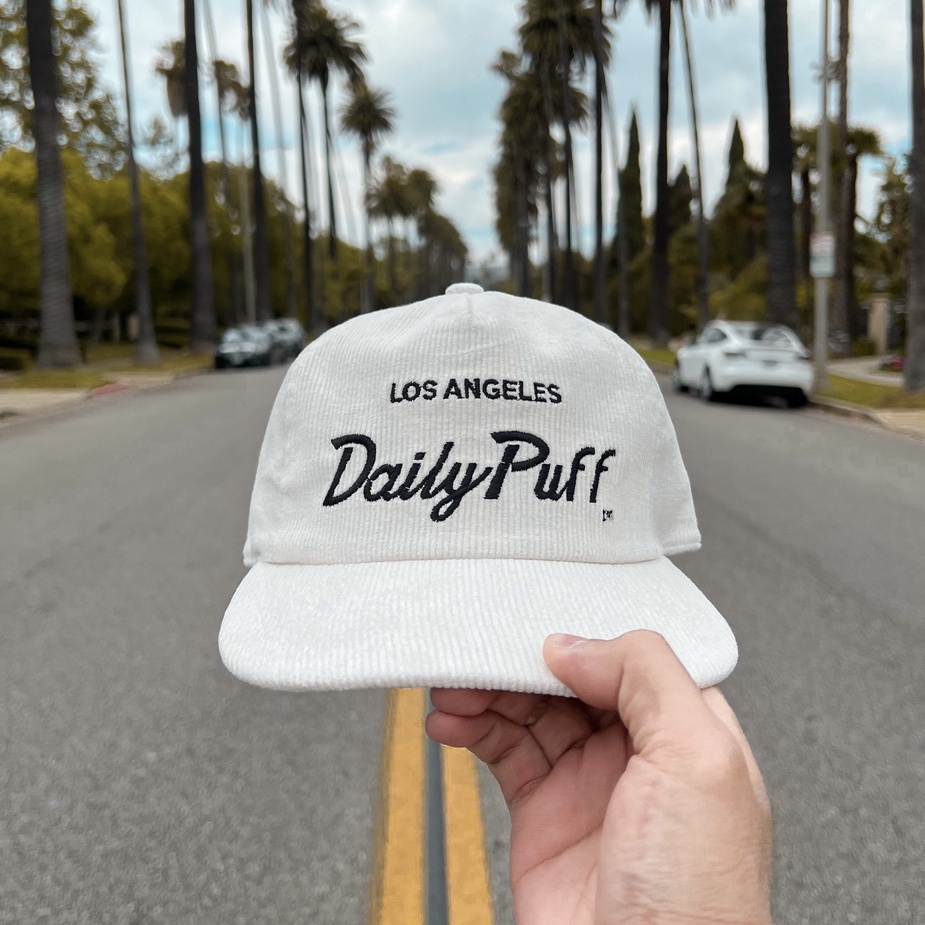 Daily Puff Corduroy Vintage White Snapback | Shopee Philippines
