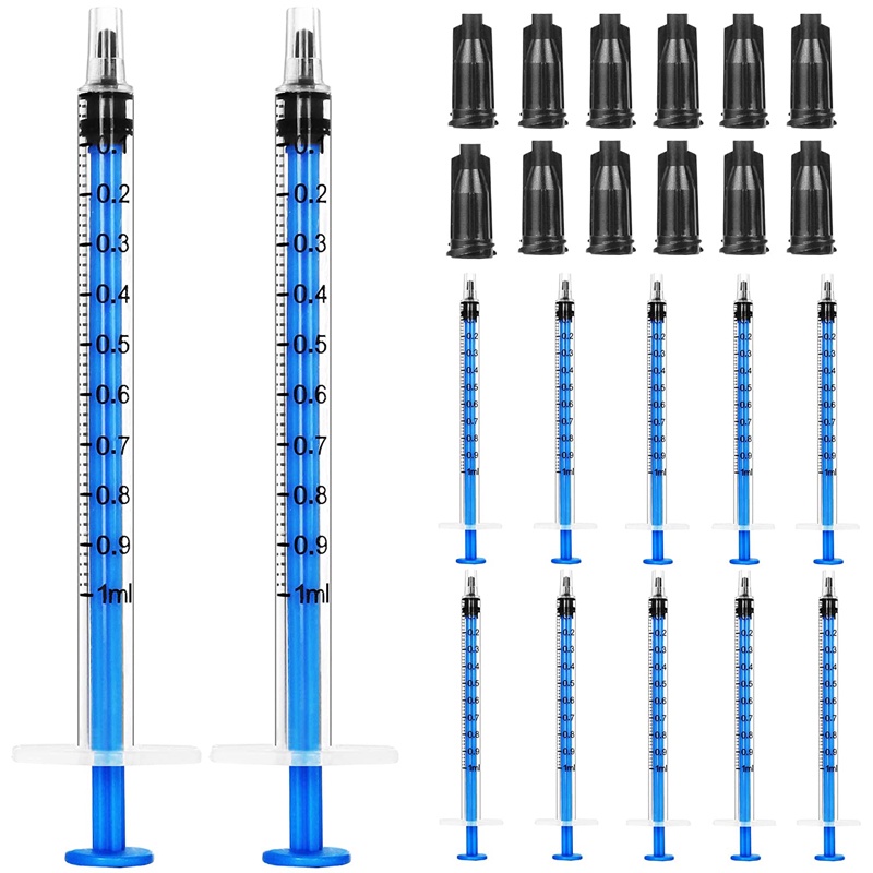 1ml Luer Slip Plastic Syringes with Cap, 1Milliliter 1cc Syringe No ...