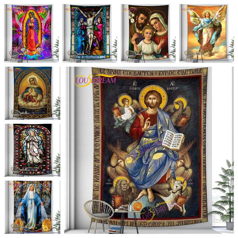 Jesus Blessed Virgin Mary holy family Tapestry St Dominic Bedroom ...
