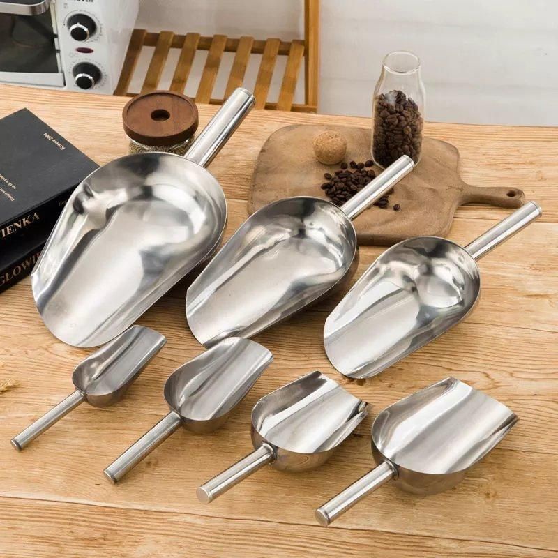 stainless steel ice shovel flat bottom shovel ice cube shovel sugar ...
