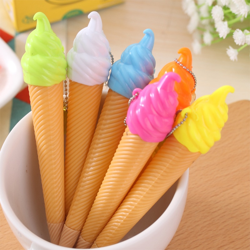 1 Pcs Creative Ice Cream Pen Kawaii Gel Pen Caneta Material Escolar ...