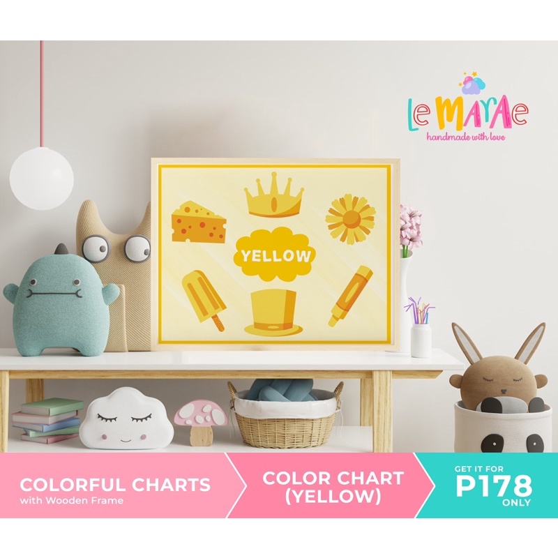 COLOR CHARTS Single Color per Chart - Laminated Charts Wooden Frame A3 ...