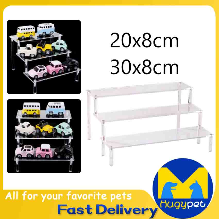 3 Tier Clear Acrylic Display Stand Anime Figure Car Model Storage Rack ...