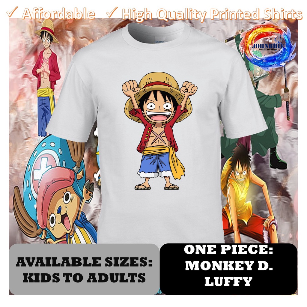 MONKEY D LUFFY | ONE PIECE | ♡Trendy Graphic Anime Tee ♡One Piece RED ...