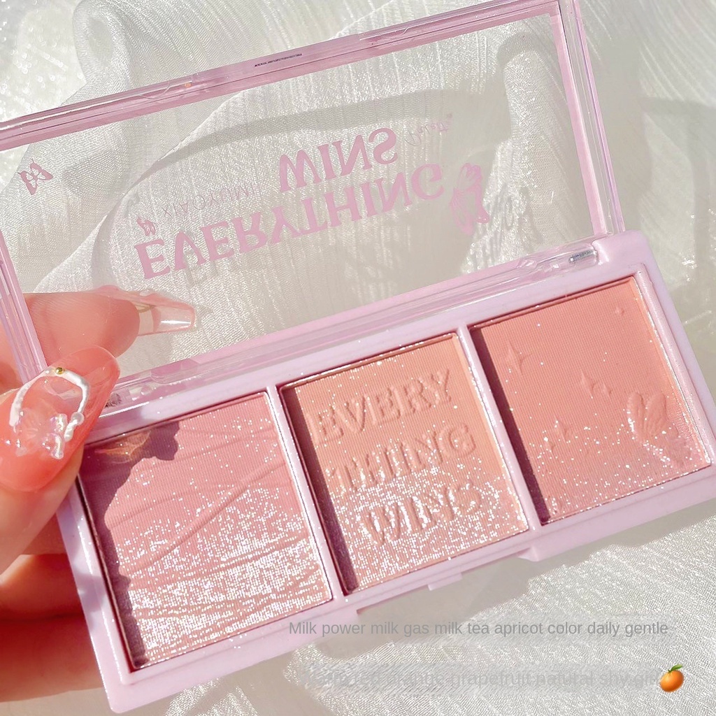 Tri-color blush/eyeshadow palette/matte matte eyeshadow/loose powder ...