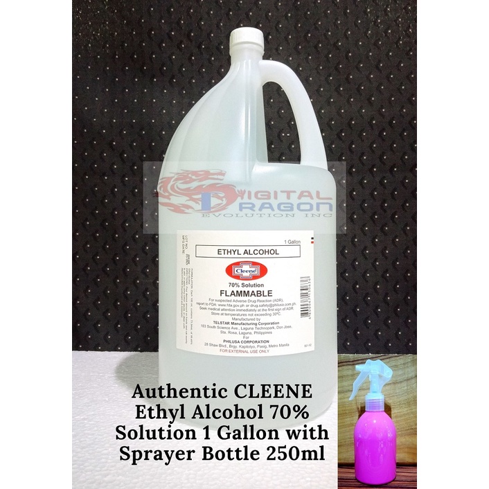 Authentic CLEENE Ethyl Alcohol 70% Solution 1 Gallon/ 1L (Disinfectants ...