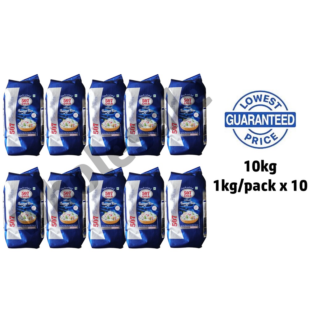 Lal Qilla 507 Long Grain Basmati Rice 10kg (10 pcs of 1kg packs) | Shopee Philippines