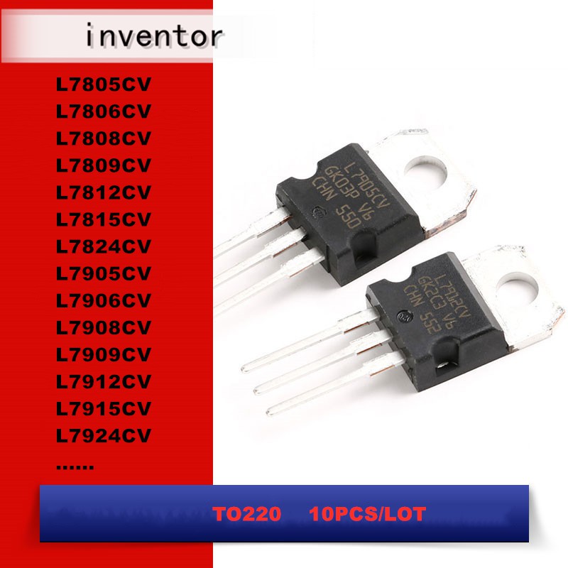 10PCS L7805CV TO220 L7805 TO-220 L7806CV L7808CV L7809CV L7812CV ...