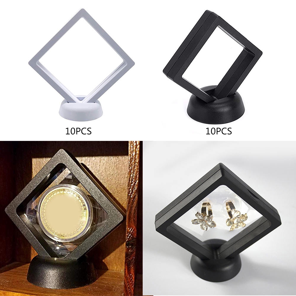 10pcs 3D Floating Frame Display Coin Display Box Jewelry Floating Display Frame Figure Display ...