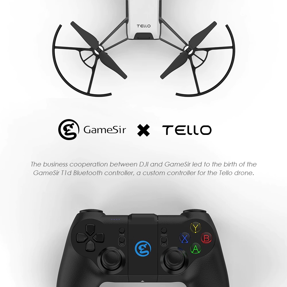 GameSir T1d Bluetooth Controller for DJI Tello Drone Compatible with ...