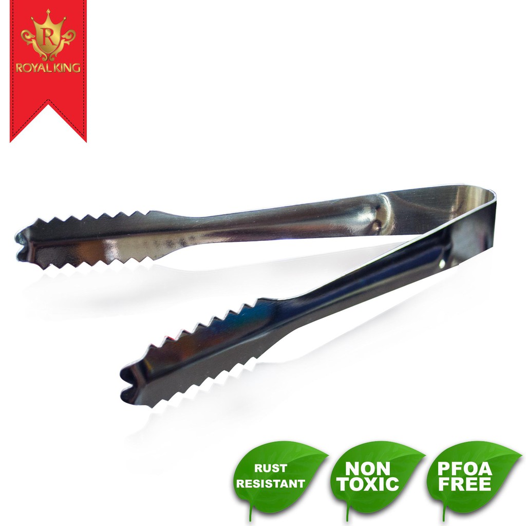 Royal King Stainless Steel Ice Tong Lightweight Kitchen Serving Tongs ...