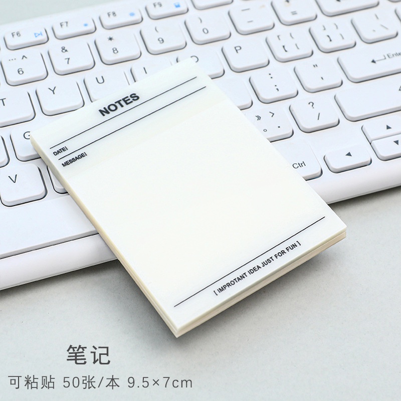 Transparent 50 sheets 7cm*9.5cm Memo Pad Bookmark Marker Memo Sticker ...