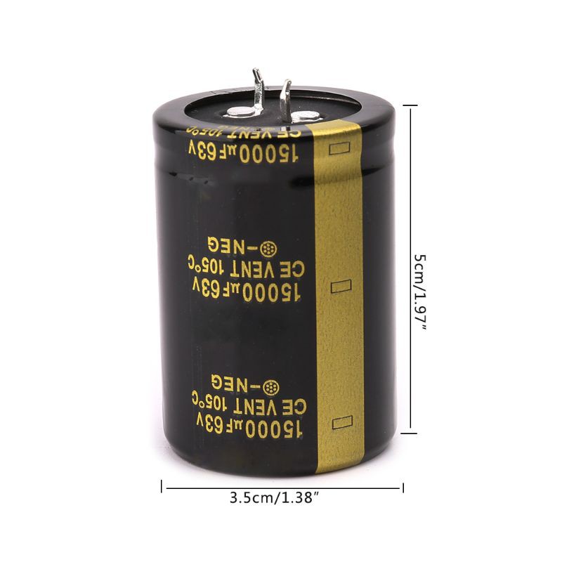 63V 15000uF Aluminum Electrolytic Capacitor Amplifier Audio Filter ...