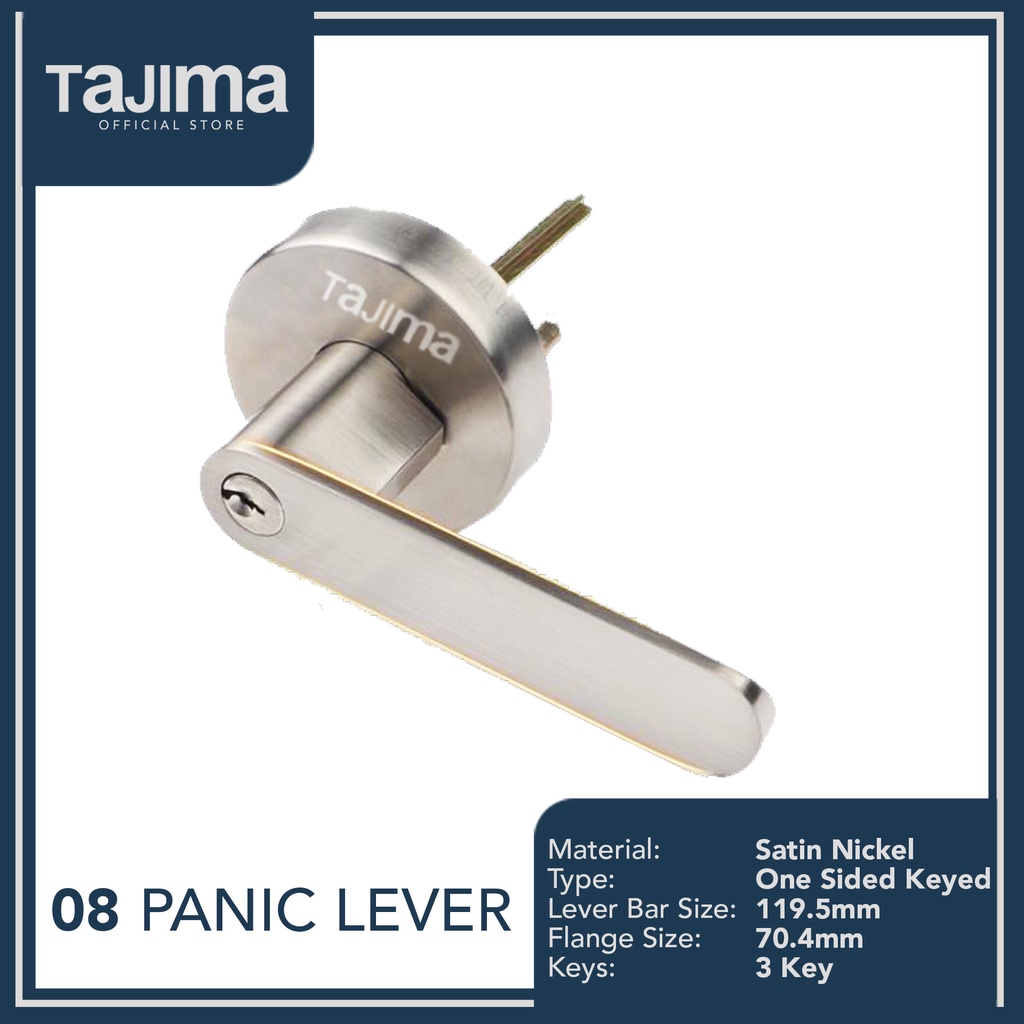 Tajima Passage Lever Type with Keyed for Exit Panic Device | Shopee ...
