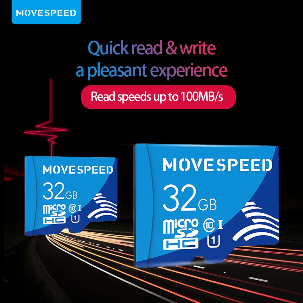 Move Speed Micro SD Card 16GB|32GB|64GB|128GB 4K High Speed And Durable ...