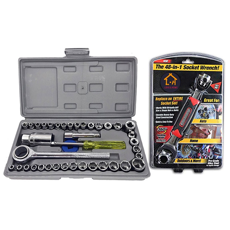 BVS 40pcs Combination Socket Wrench Set WITH Multipurpose Wrench 48in1 ...