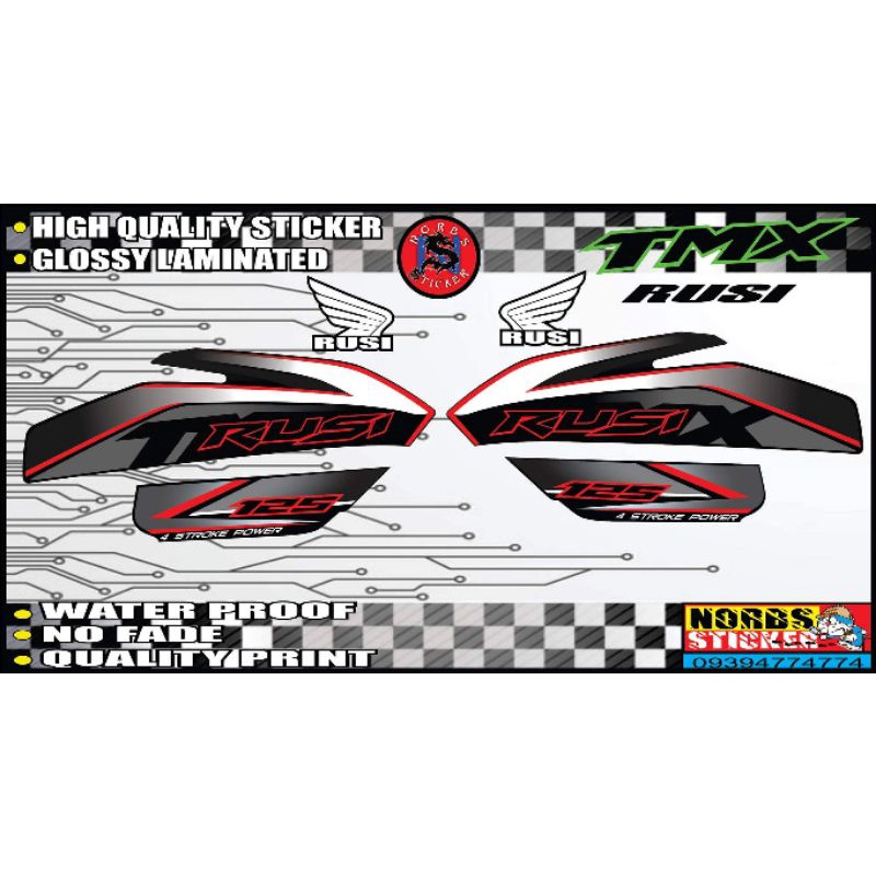 RUSI 125 TMX STYLE W FREE RANDOM STICKERS | Shopee Philippines