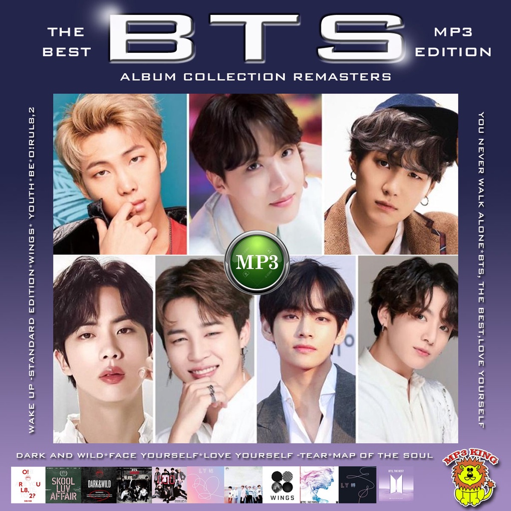 BTS MP3 CD disc for dvd player/pc/laptopcdrom/mp3player | Shopee ...