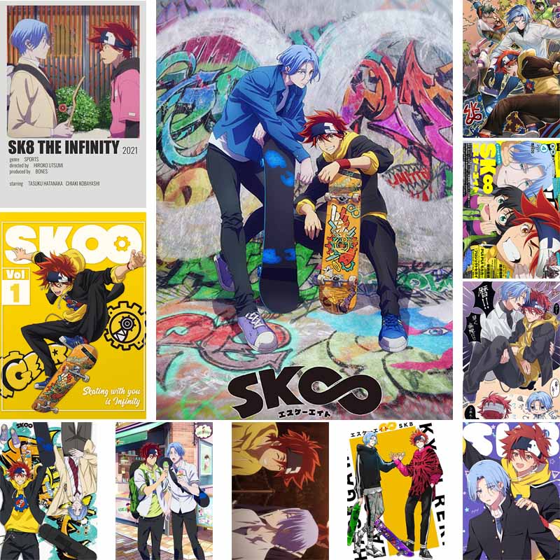 White Coated Paper Home Decor Japanese Anime SK8 The Infinity Posters ...