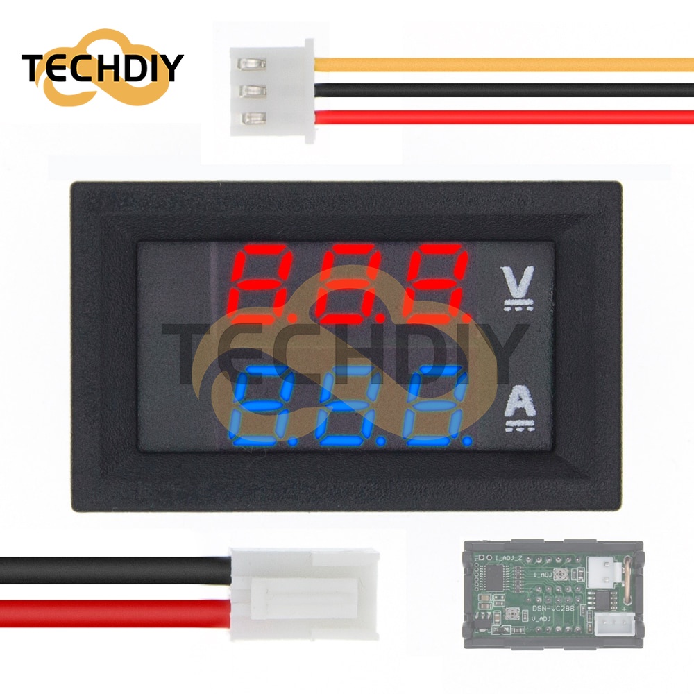 DC 0-100V 10A Digital Voltmeter Ammeter Dual Display Voltage Detector Current Meter Panel Amp ...