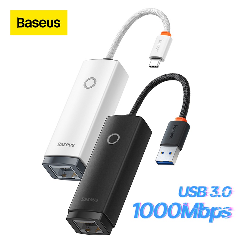 Baseus Ethernet Adapter USB 3.0/Type C to RJ45 LAN Port 1000/100Mbps ...