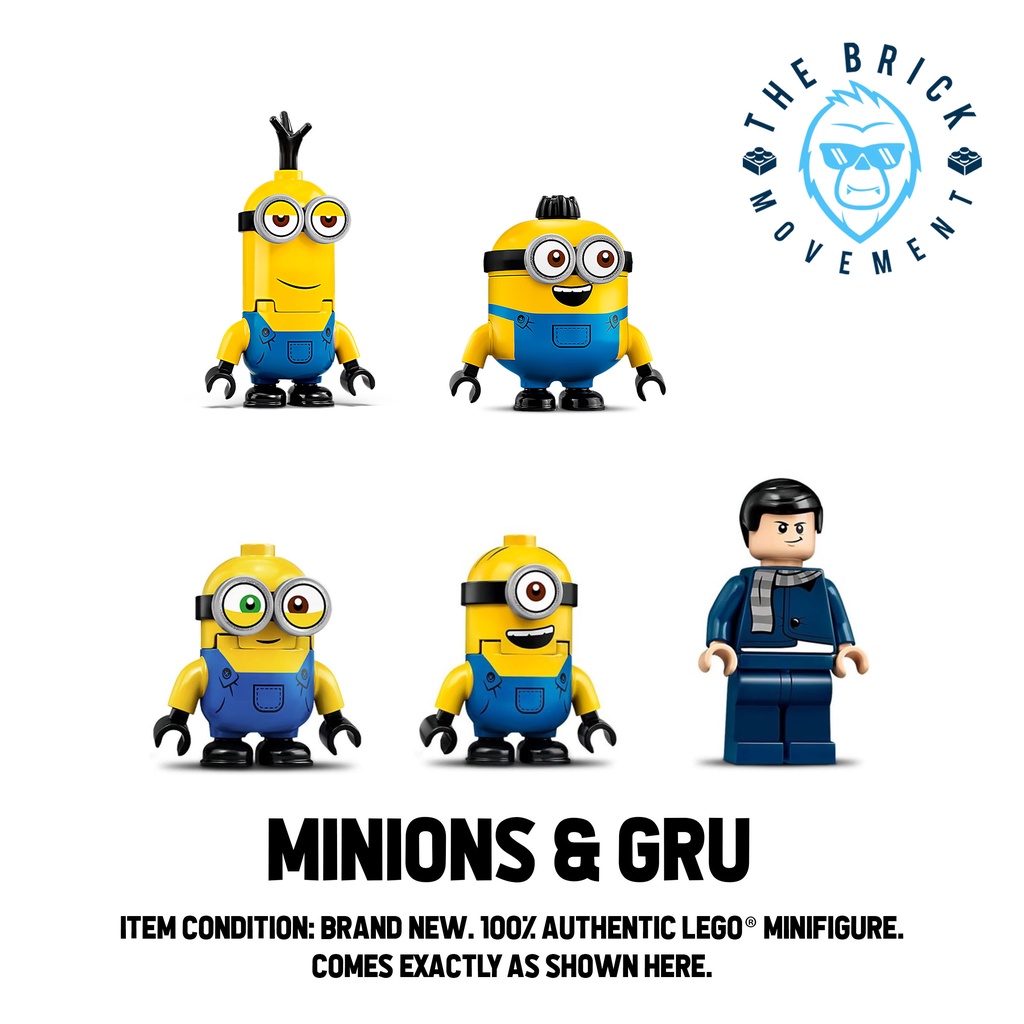 LEGO® MINIONS Kevin, Bob, Stuart, Otto & Gru Minifigure Lot | Shopee ...