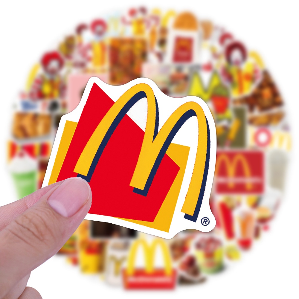 McDonald's Starbuck McDonald coffee Cok sticker Waterproof 50pcs ...