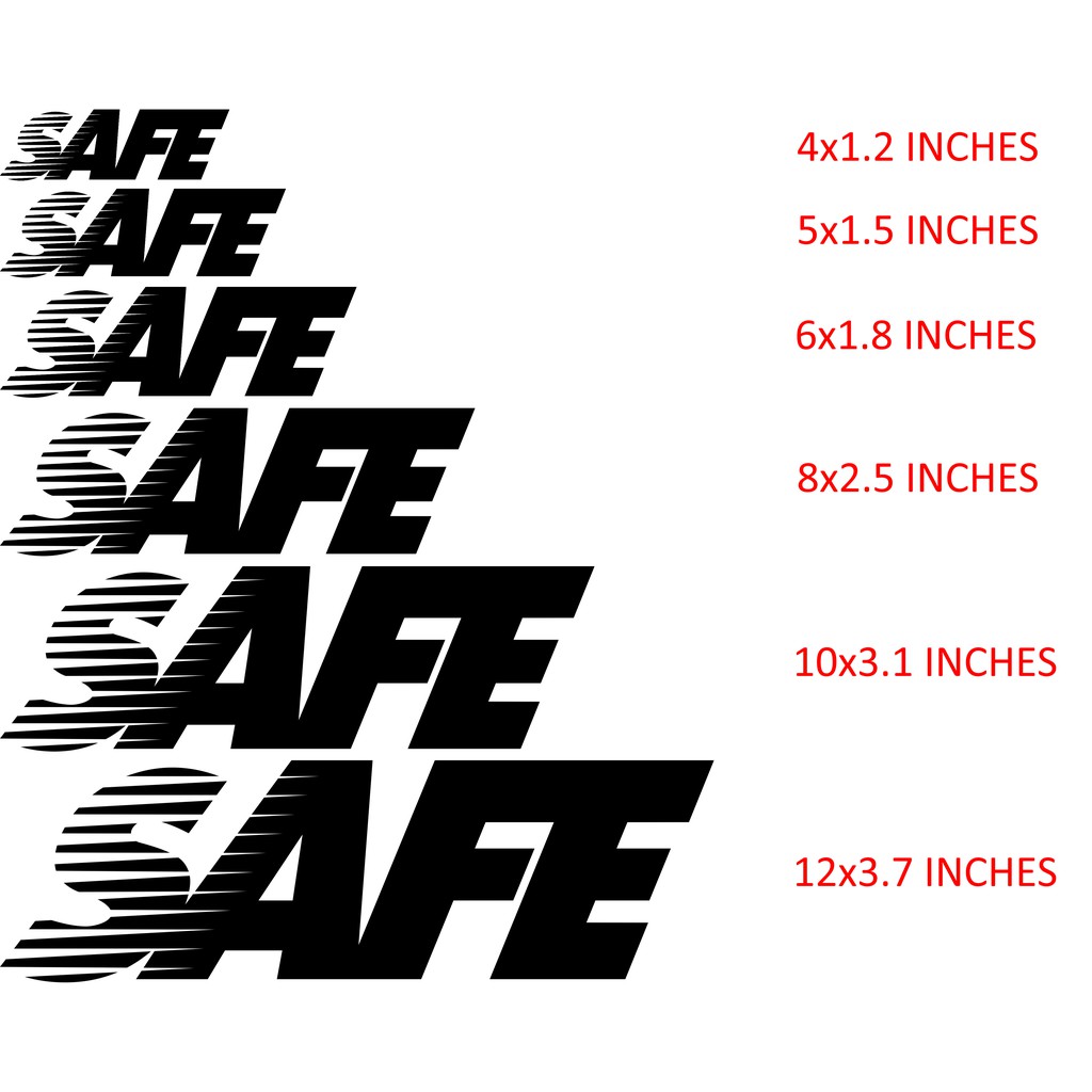 SAFE DECAL OUTDOOR STICKER | Shopee Philippines