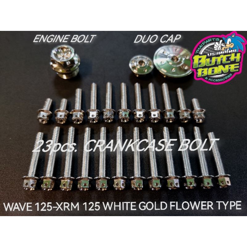 HENG CRANKCASE BOLT-DUO CAP ENGINE SET WAVE 100/125 HONDA RS 125/150 ...