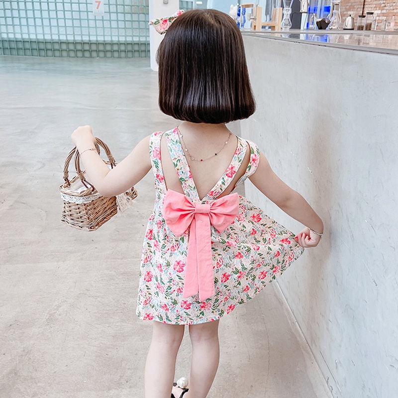 Backless dress for kids girl 0-8 years old princess dress for kids ...