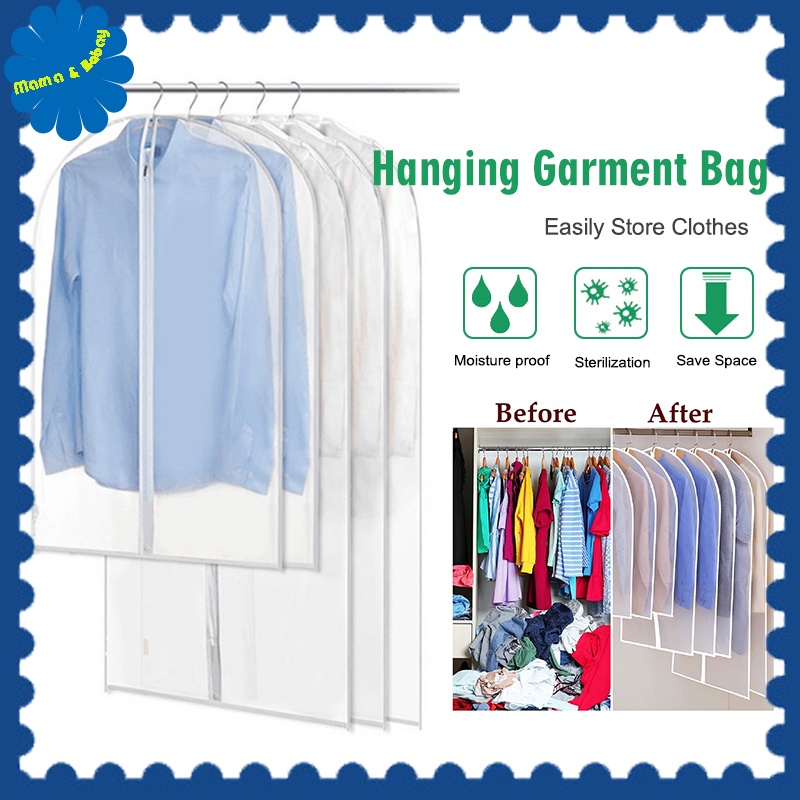 PEVA Clothes Dust Cover Transparent Clothes Protector Garment ...