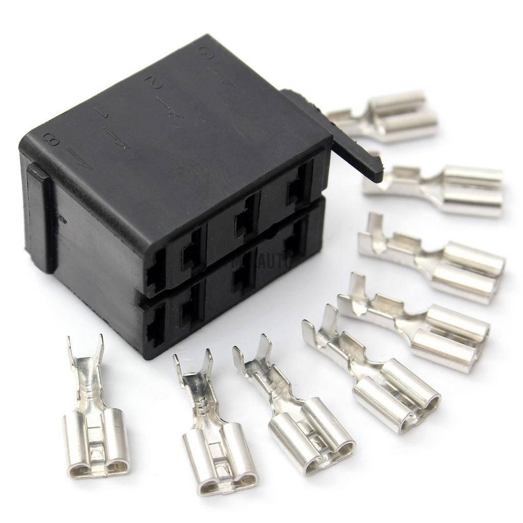 8pc Female Spade Terminals & Rocker Switch ARB Plug Socket Carling ...