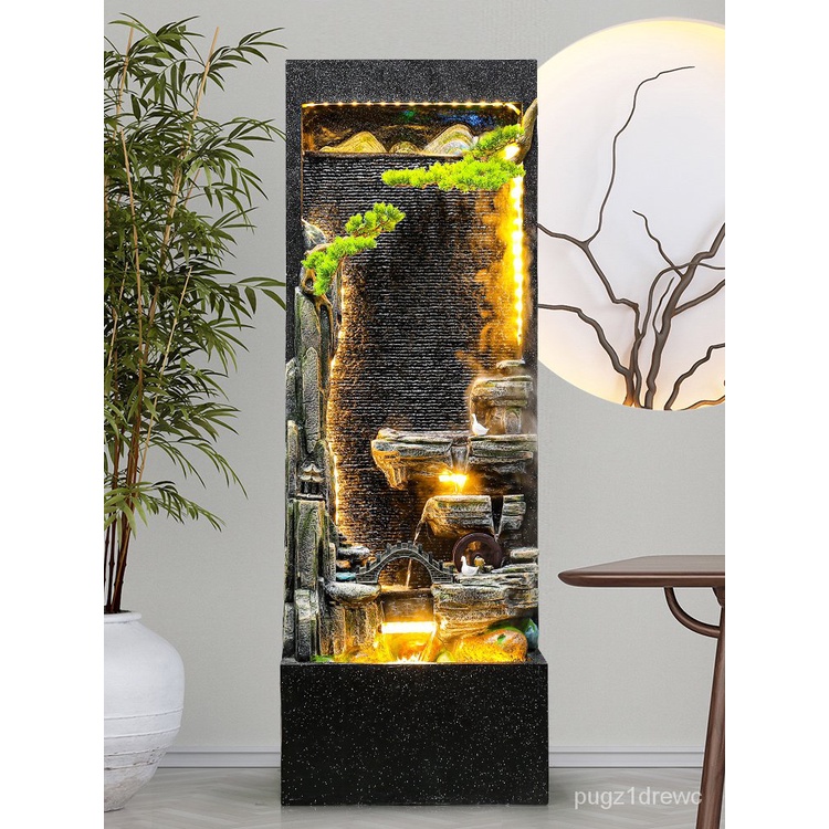 Chinese Style Water Curtain Wall Water Fountain Living Room Fish Tank ...
