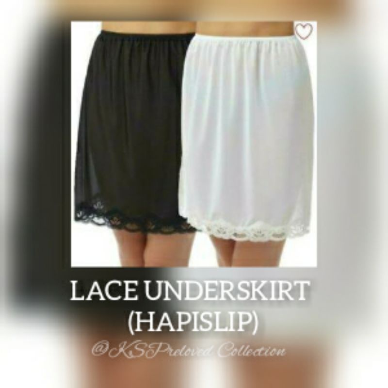 Preloved Hapislip | Women's Lace Underskirt | Shopee Philippines