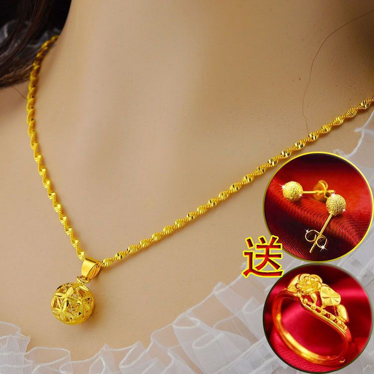 pure real 24k Saudi gold pawnable Thai gold glossy transfer beads good ...