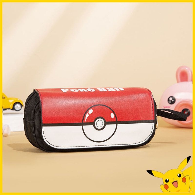 Pokemon Pencil Case kids Soft Multi-layer Canvas Stationery Storage Bag ...