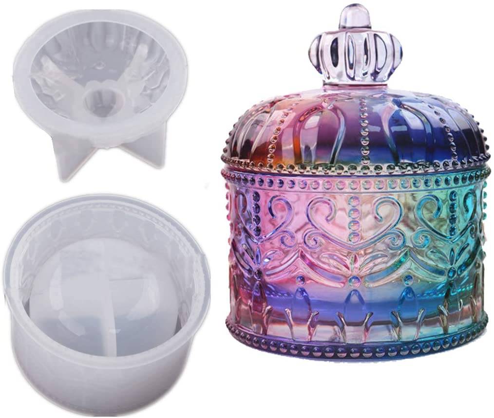 3D Jewelry Storage Box Silicone Resin Molds with Lid Mold,diy Crystal ...