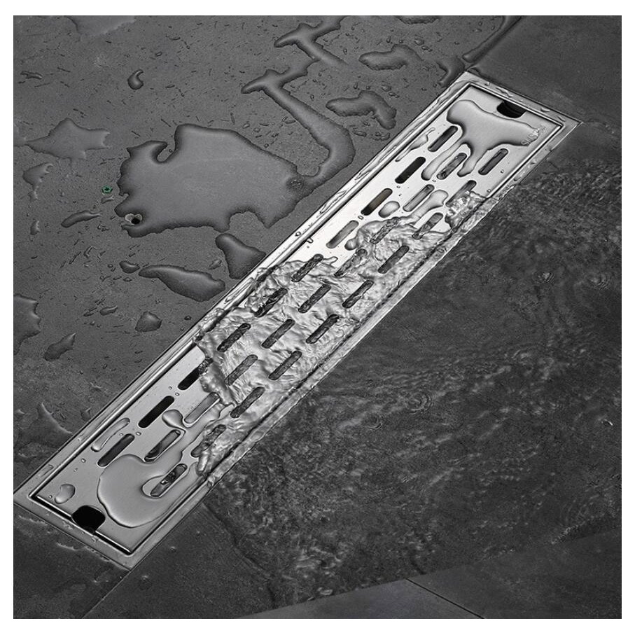 Linear Shower Drain Rectangular Floor Drain with Removable Grate ...