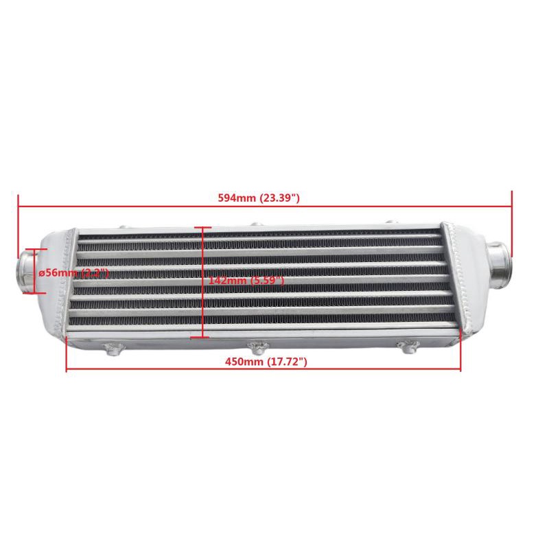 23.5" X 5.5" X 2" FMIC Universal Aluminum Turbo Intercooler 2.25" In ...