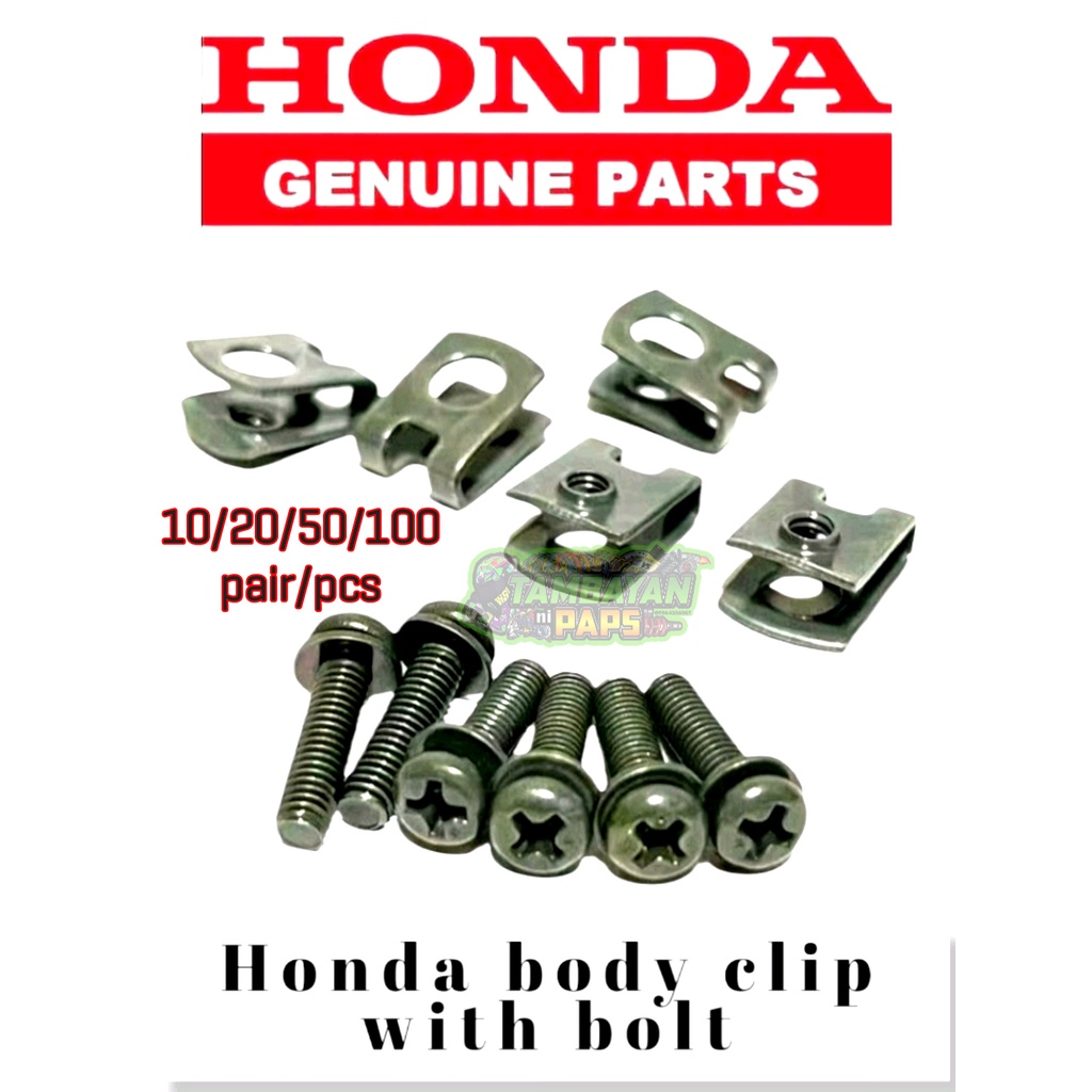 HONDA BODY CLIP WITH BOLT FLAIRINGS BODY BOLT SCREW NUT GENUINE PART ...