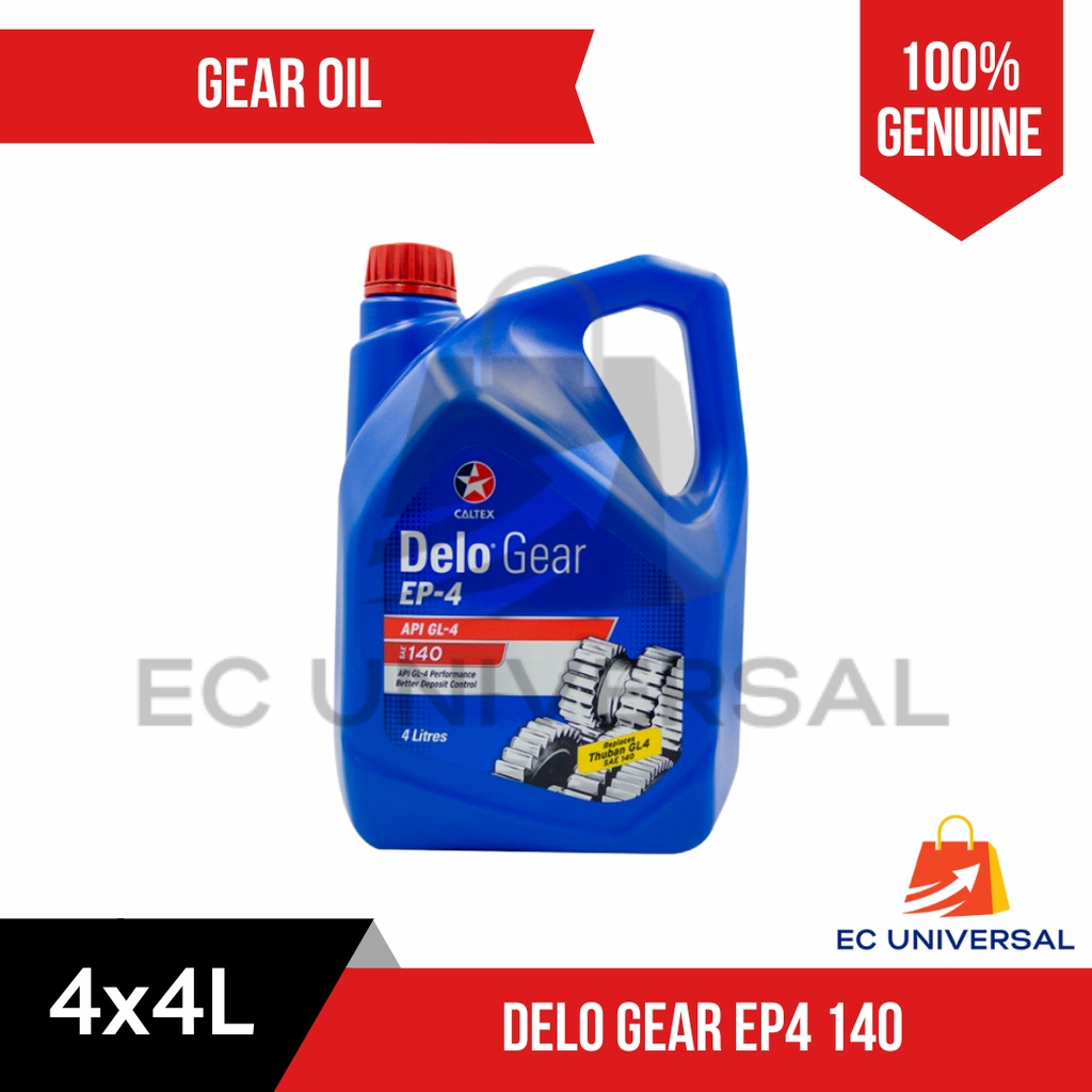 Caltex Delo Gear Oil 140 EP 4 SAE 140 4x4 Liters Box | EC Universal ...