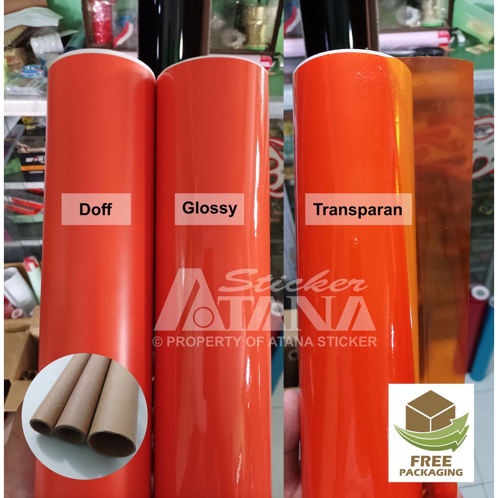 New!!! Orange Doff Glossy Transparent Sticker Orange Hubcap Gloss ...