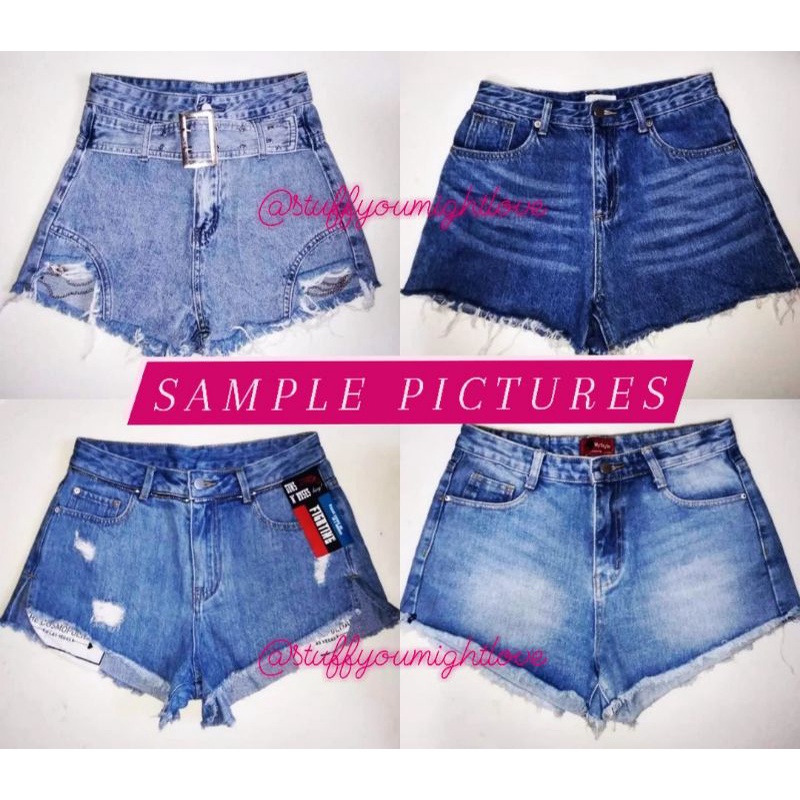 VIP KOREAN HIGHWAIST DENIM SHORTS (SHOPEE LIVE) | Shopee Philippines