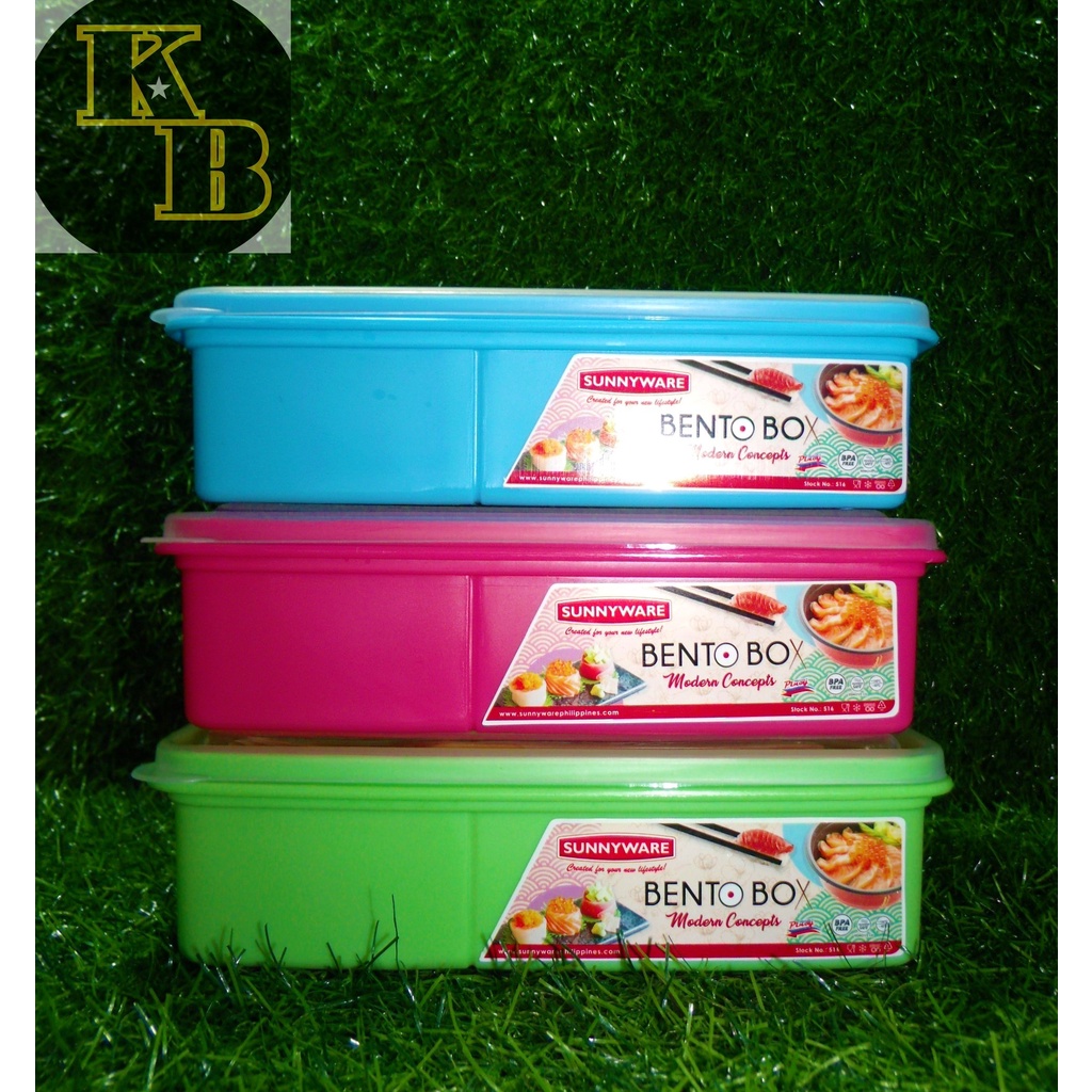 #516 Sunnyware Bento Box LunchBox with Free Plastic Spoon & Fork ...
