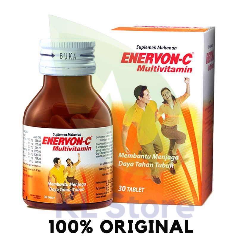 Enervon C Bottle Contains 30 Tablets ENERON-C MULTIVITAMIN Endurance ...