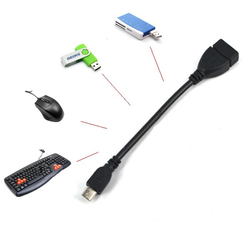 Micro USB to USB Female OTG Cable for Game Controller Flash Drive ...
