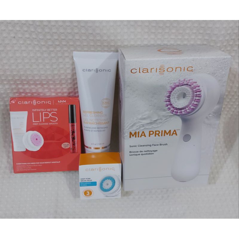 Clarisonic Mia Prima Sonic Deep Cleansing Face Brush Set + Clarisonic ...