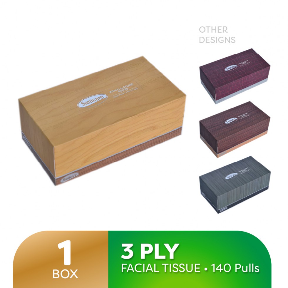 Sanicare Facial Tissue Econo Box 3Ply 420 Sheets 140 Pulls | Shopee ...