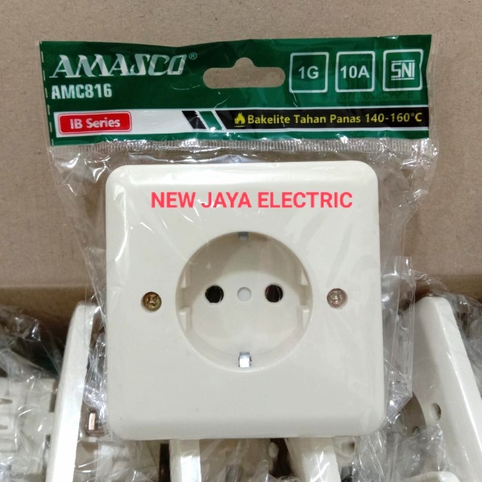 Ib AMASCO AMC816 Planting Socket / Grounded Wall Plug - SNI | Shopee ...